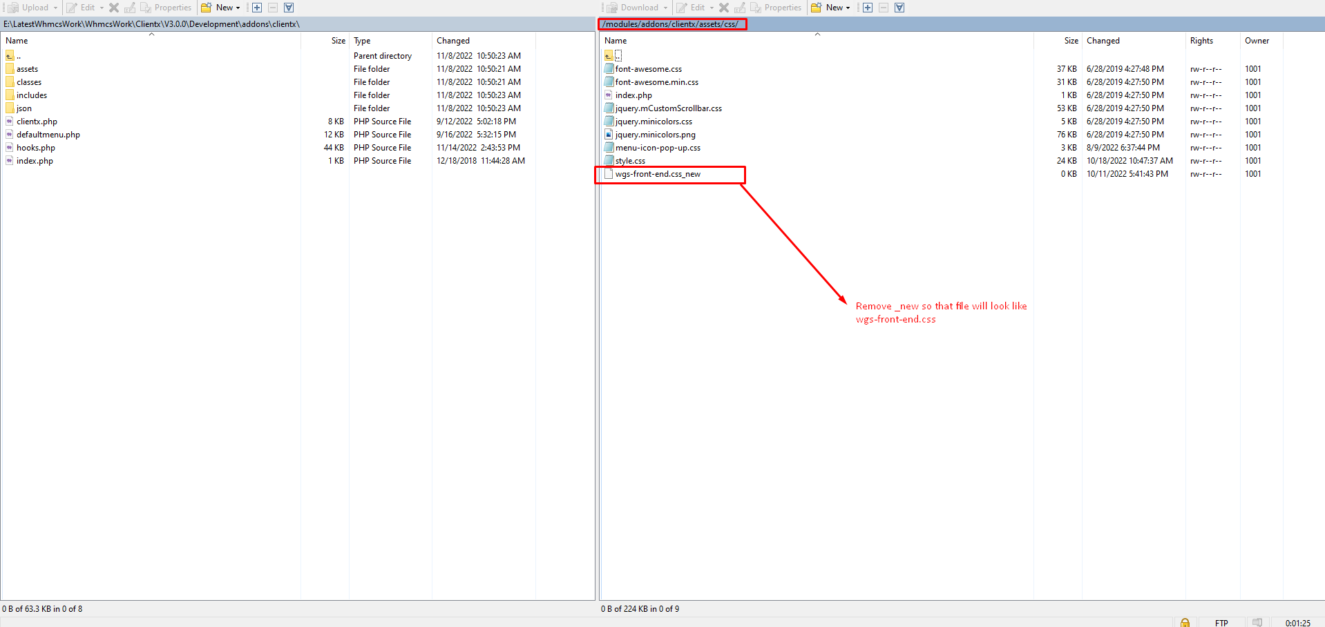 How to change the color of top header and left side bar - Knowledgebase - WHMCS Global Services
